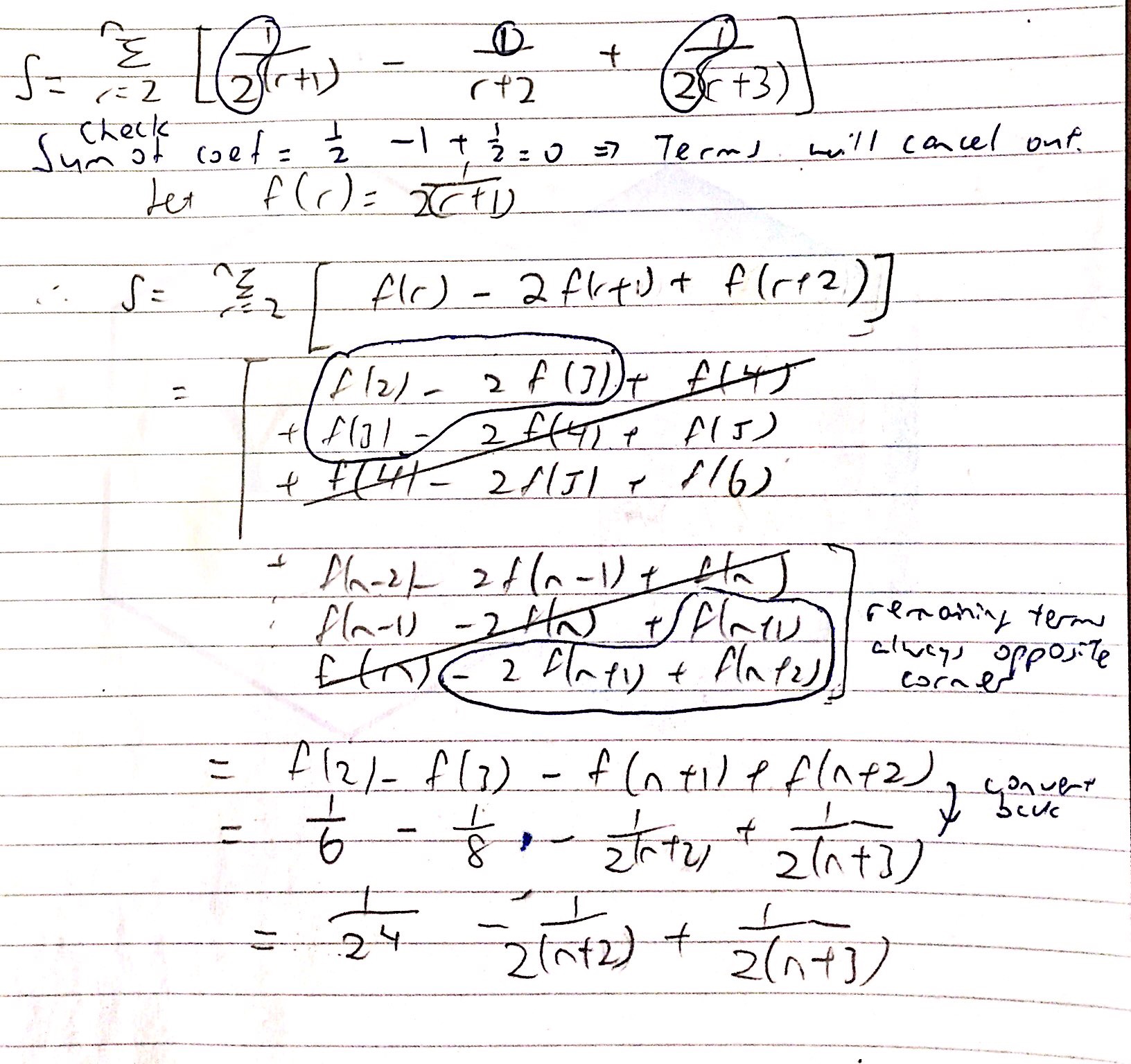How to spot the Cancellation Pattern in Method of Difference – JC A ...