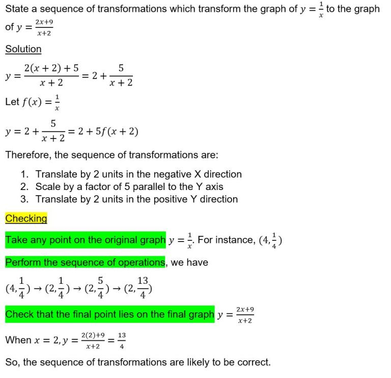 How to check Sequence of Transformation? – JC A Level H2 Math Tuition ...